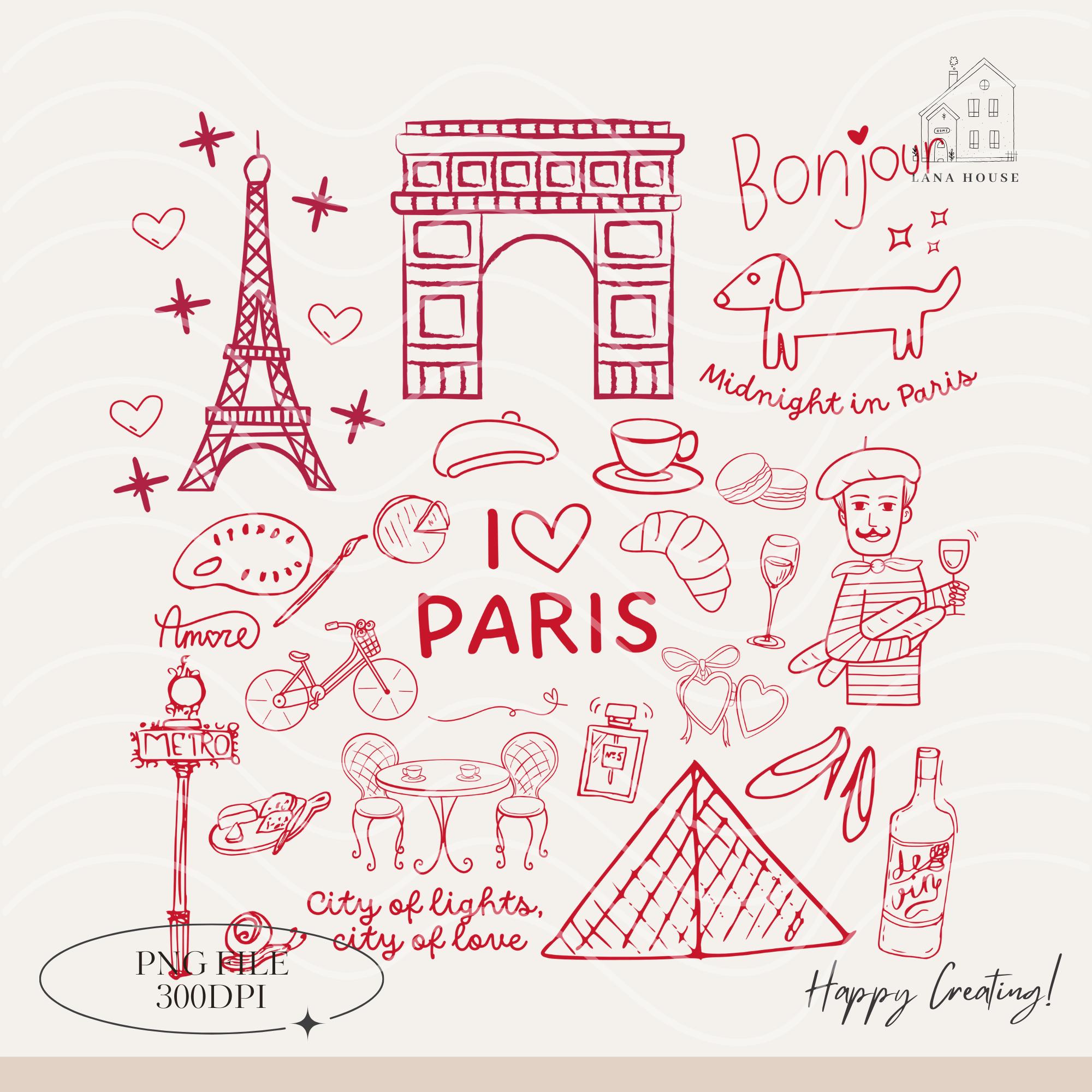 Paris Icons, Paris Landmarks Png, France Clipart, Eiffel Tower Png ...