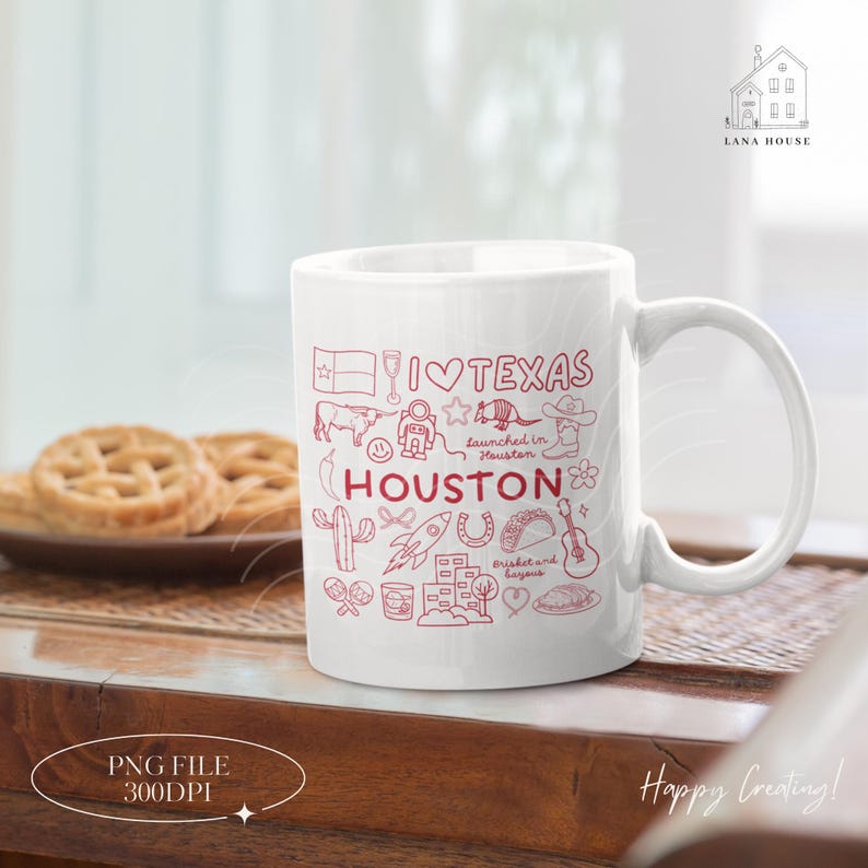 Houston Icons, Texas Landmarks Png, PNG Files, I Love Houston Shirt ...
