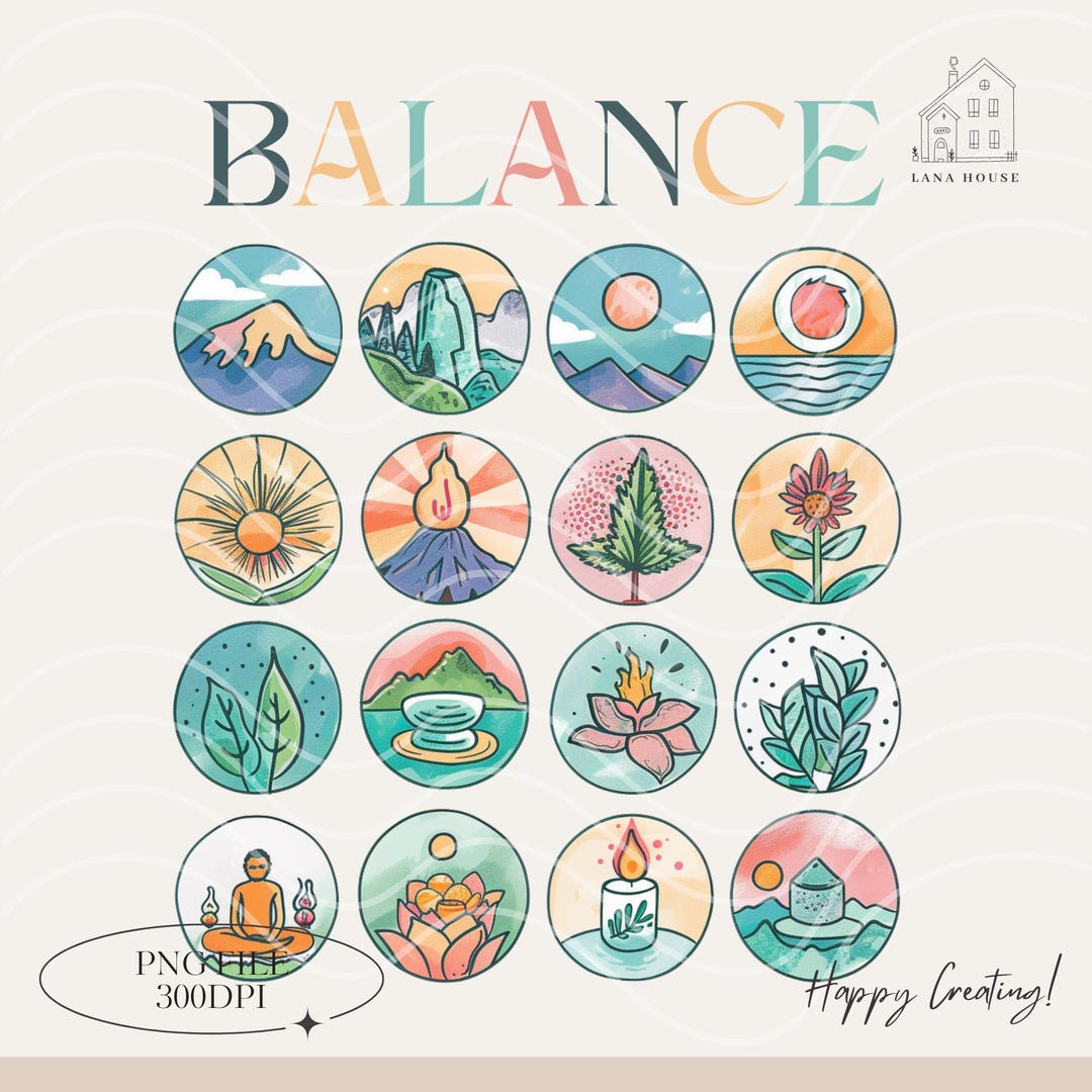 Cute Balance PNG, Cozy Self-care Png, Wellness Aesthetic PNG ...