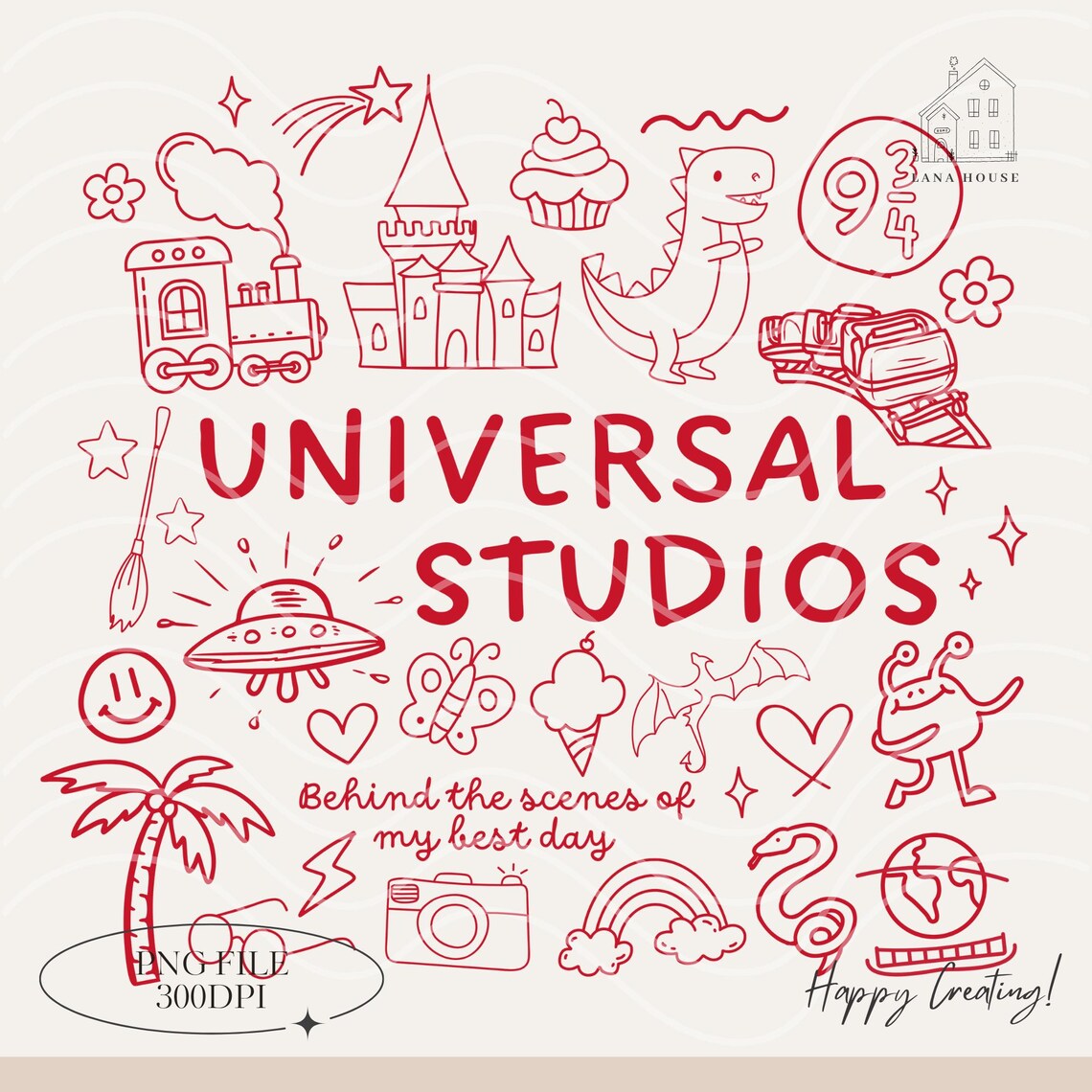 Universal Studios Icons, Florida Landmarks Png, PNG Files, Universal ...