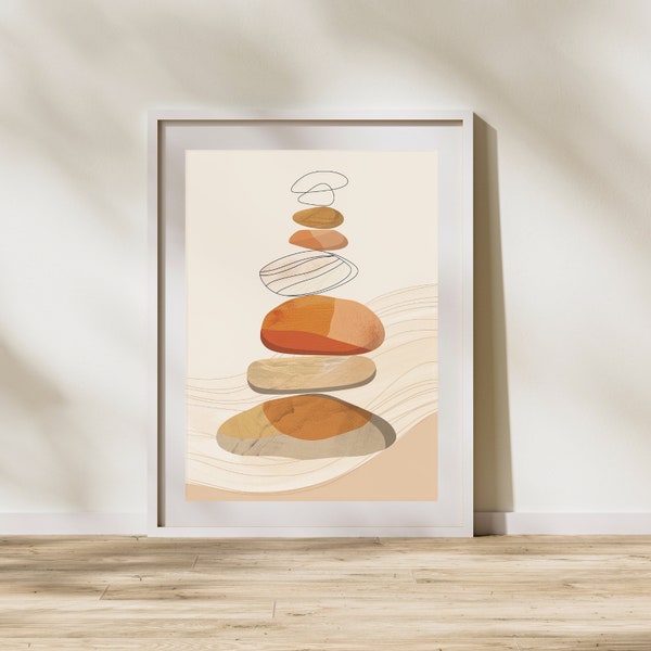 Zen Rocks Wall Art - Etsy