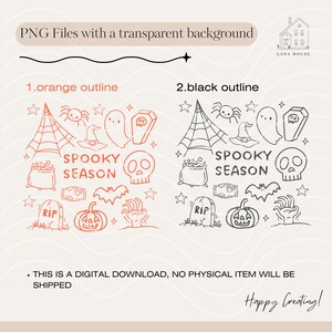 Cute Halloween Doodle PNG, Spooky Season Png, Spooky Vibes Png ...