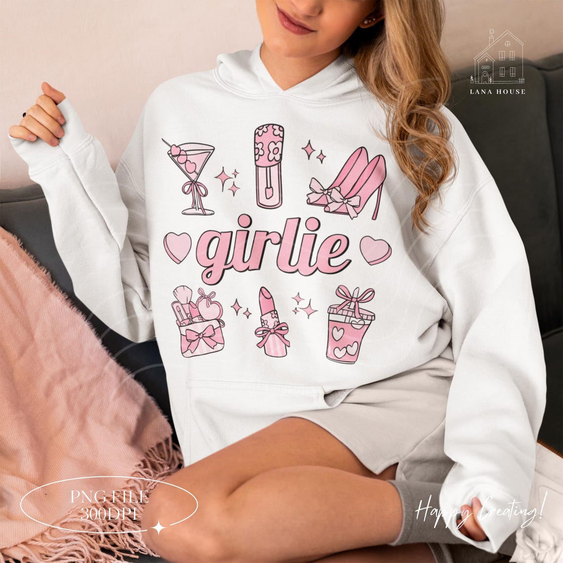 Girlie Aesthetic PNG, Pink Retro Glam Clipart, Makeup and Fashion ...