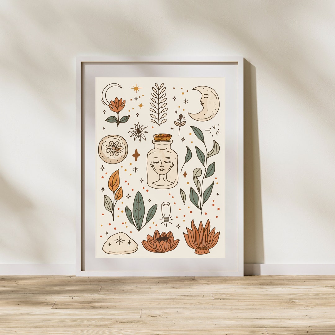Calm Space Art Decor, Mindful Living Wall Art Printable, Printable Wall ...
