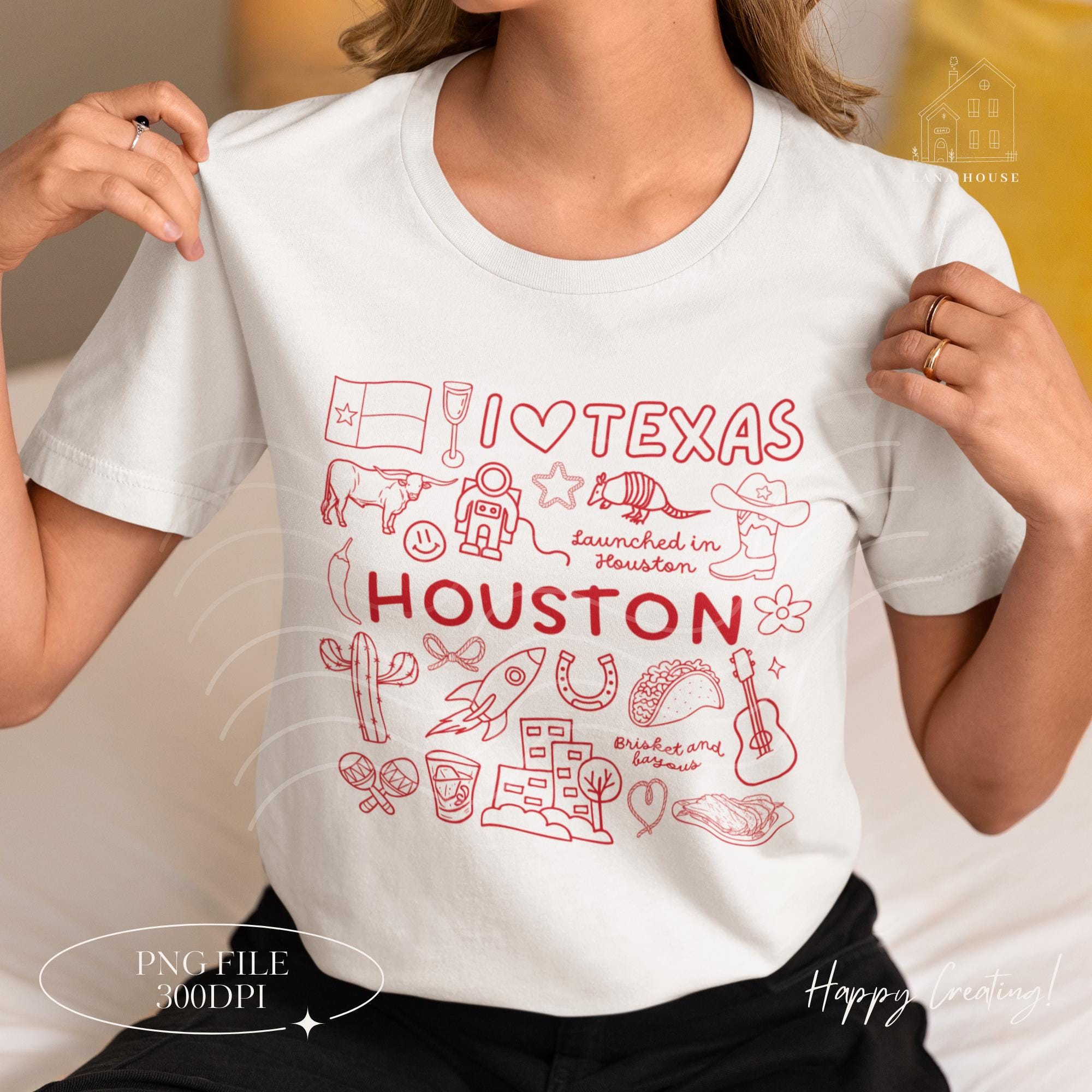 Houston Icons, Texas Landmarks Png, PNG Files, I Love Houston Shirt ...