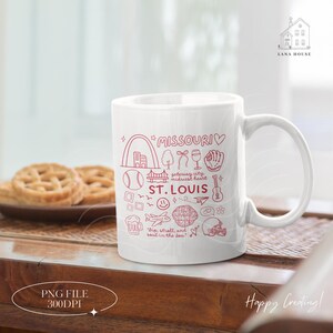 St. Louis Icons, Missouri Landmarks Png, I Love St. Louis Shirt Design ...