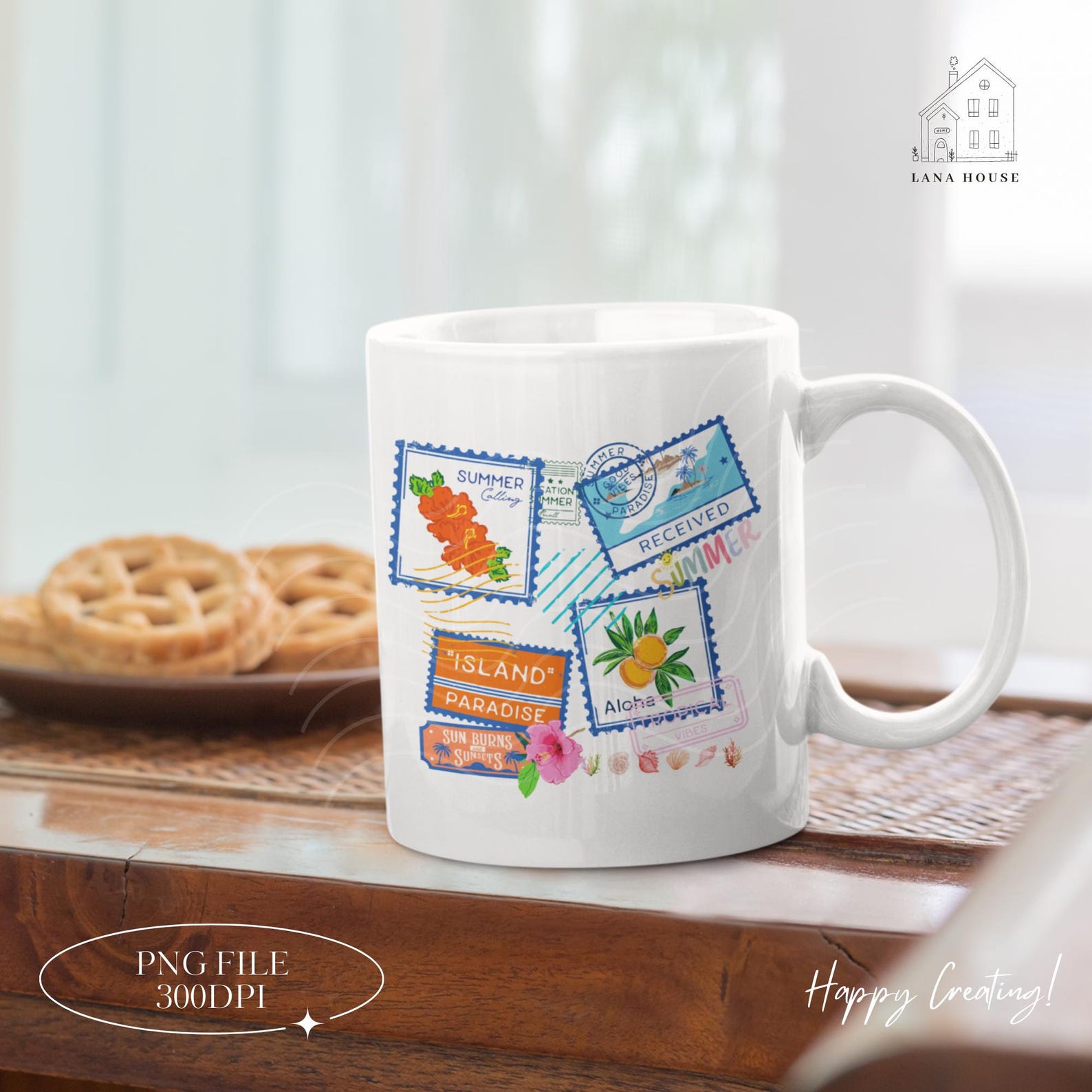 Summer Stamps PNG, Tropical Vacation Clipart, Summer Coastal Png ...