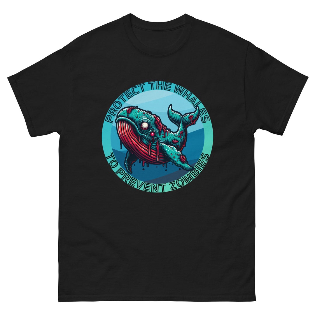 Zombie Protect the Whales Men's Classic Tee - Etsy