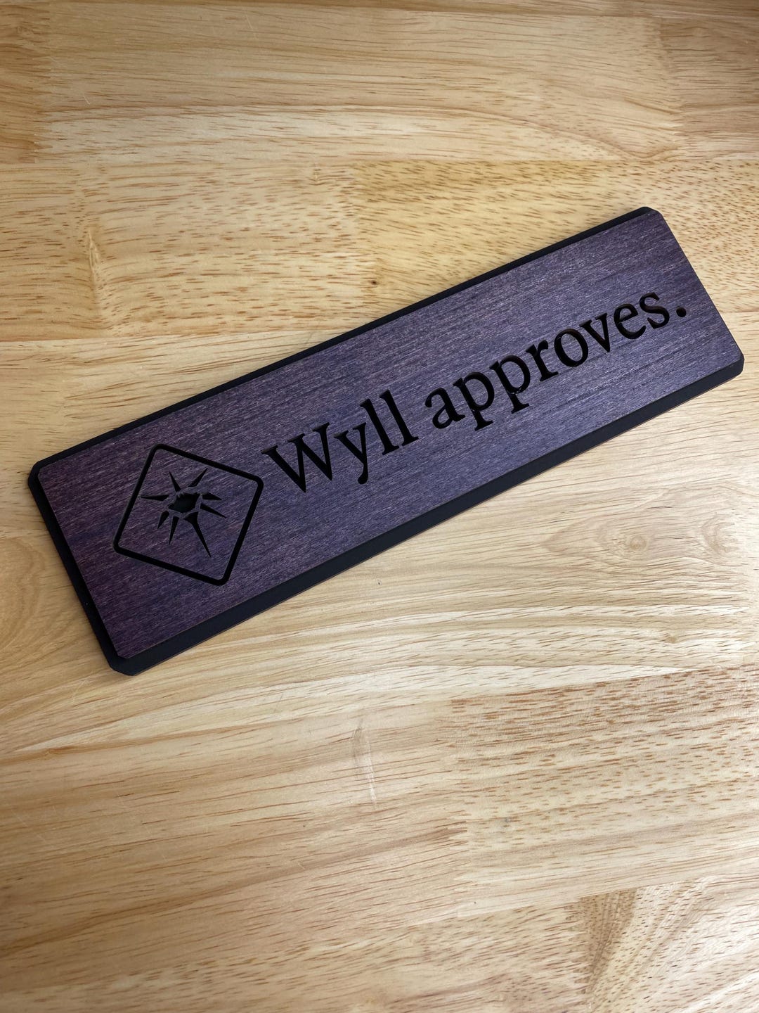 Wyll Ravenguard Approves Wooden Plaque | Warlock Baldur's Gate 3 ...