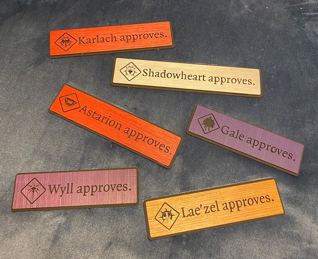 BG3 Inspired Companion Sign Set Baldur's Gate 3 Wooden Sign Set of 6 ...