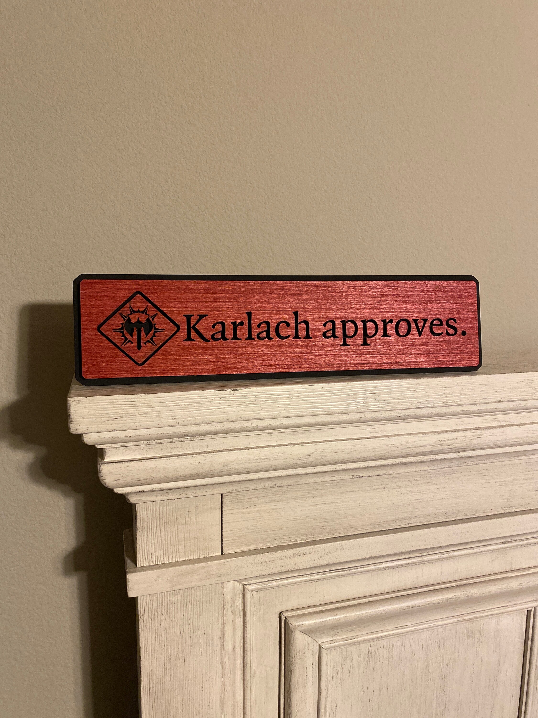 Karlach Approves. BG3 Inspired Karlach Plaque Baldur's Gate 3 Wooden ...