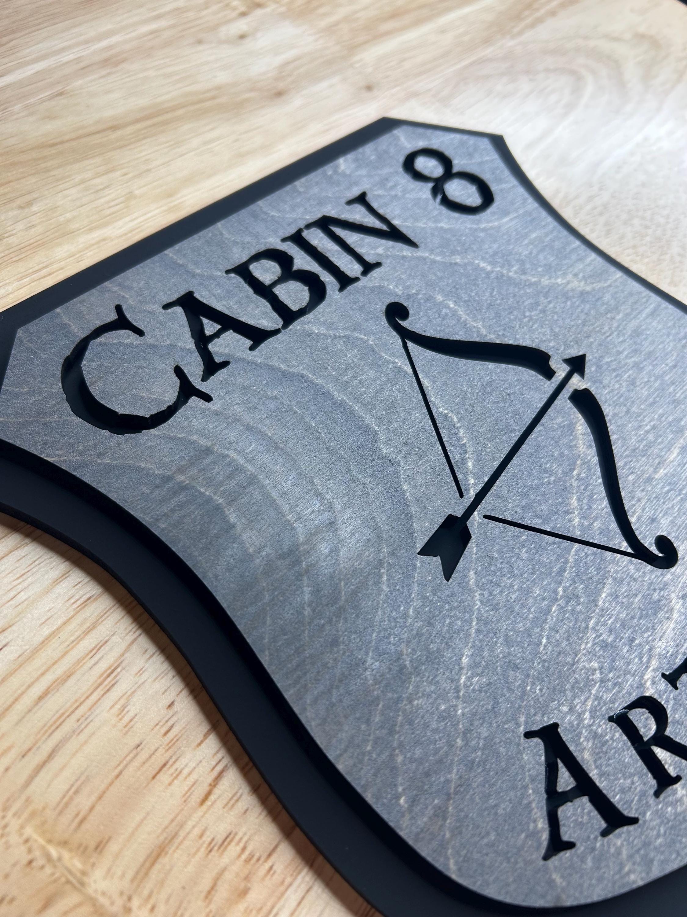 Cabin 8 Artemis Sign: Percy Jackson Inspired Stained Wooden Shield ...