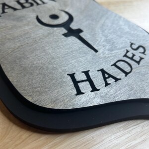 Cabin 13 Hades Sign: Percy Jackson Inspired, Stained Wooden Shield ...