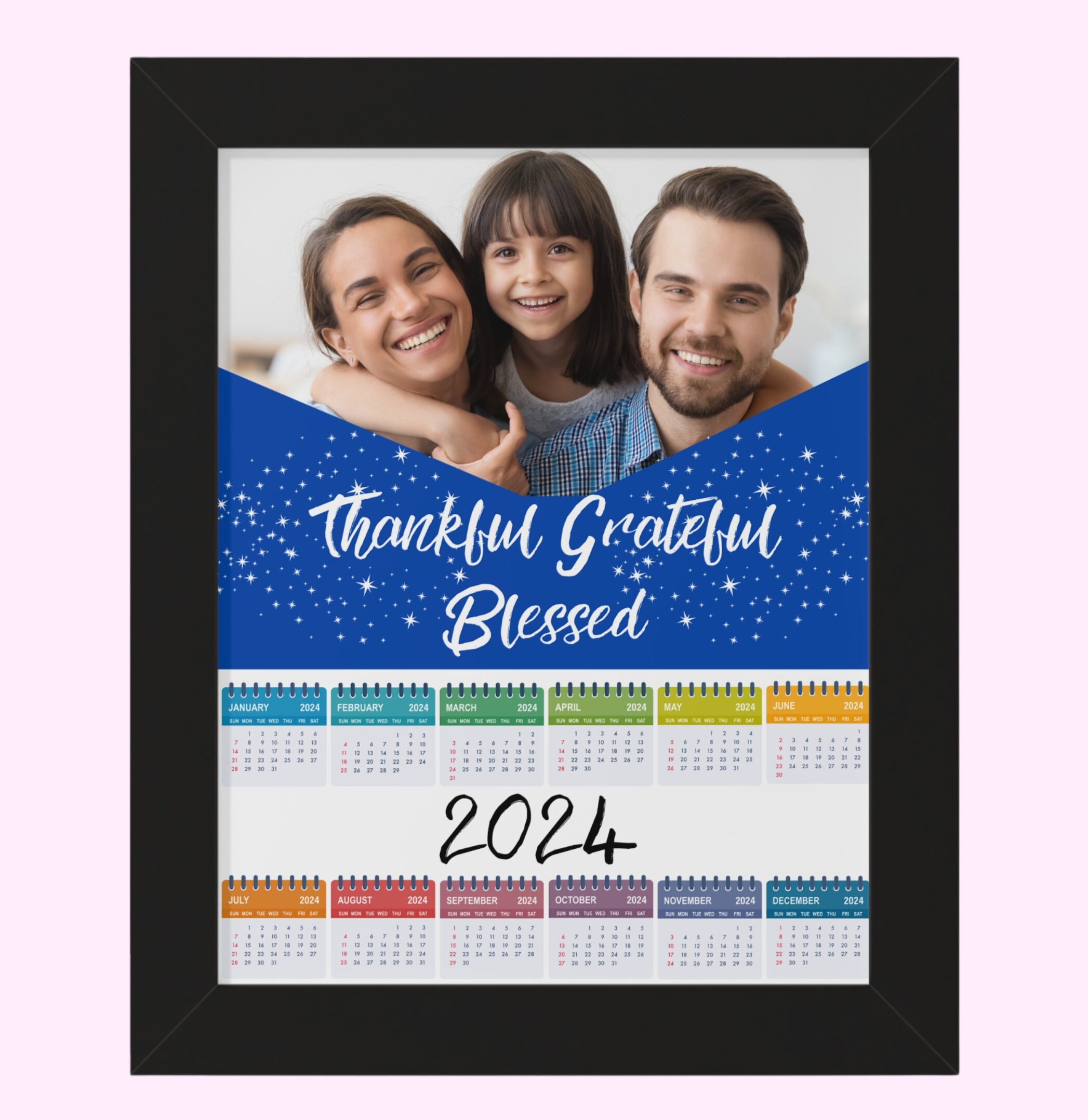 Customizable 2024 Wall Calendar, Digital Wall Calendar, Room Decoration ...