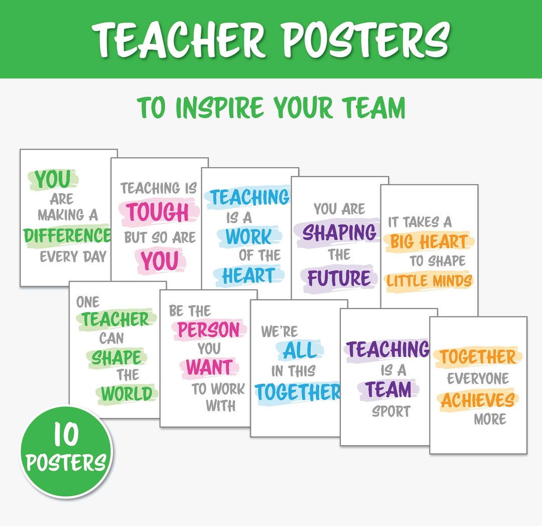 Teacher Posters | Staffroom Posters | Inspirational Quotes | Digital ...