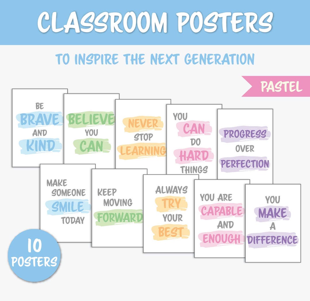 Classroom Posters | Inspirational Quotes | Digital Printables ...