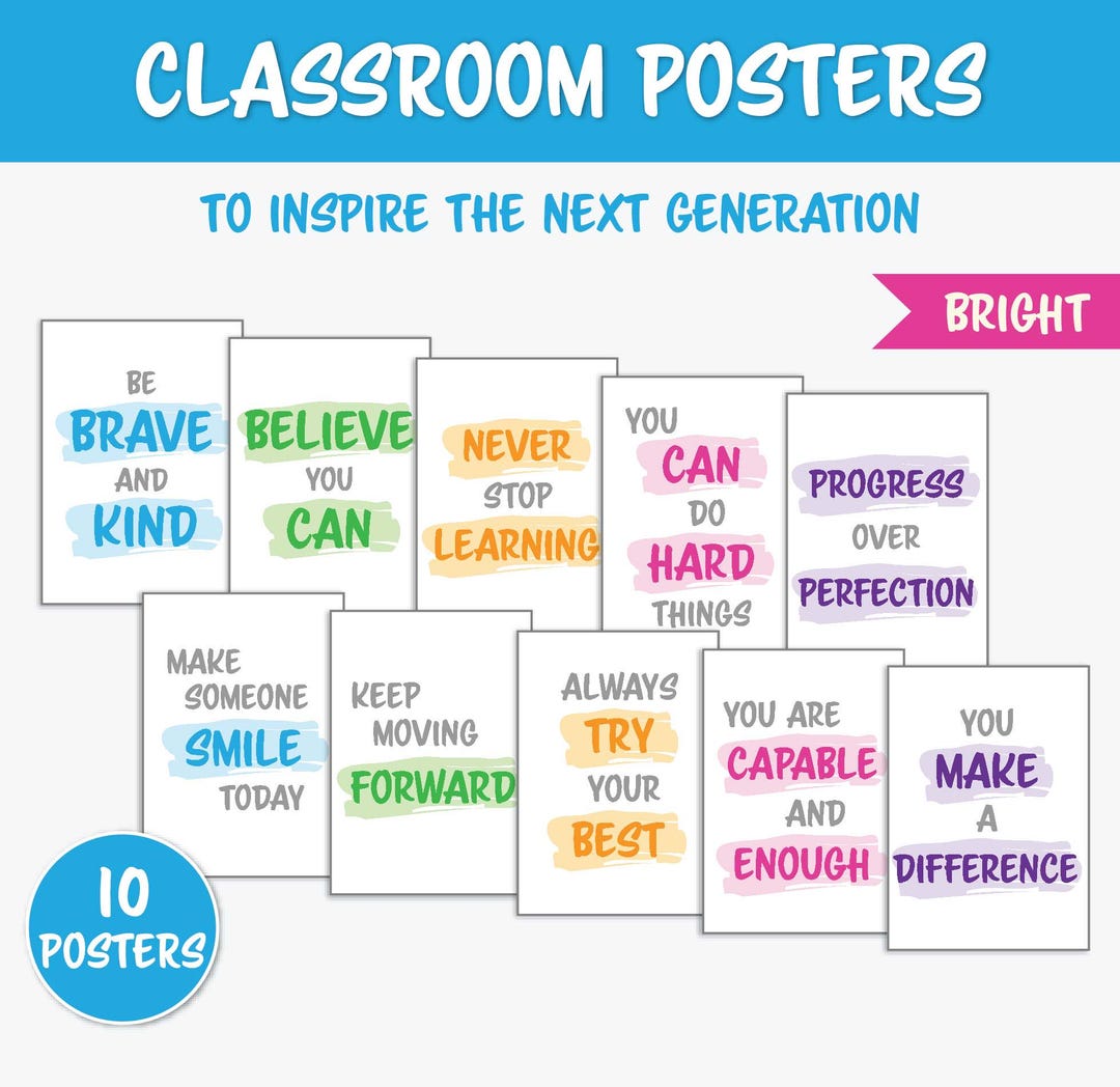 Classroom Posters | Inspirational Quotes | Digital Printables ...