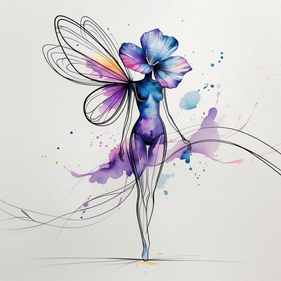 Set di clipart di donne floreali / acquerelli (download digitale ...