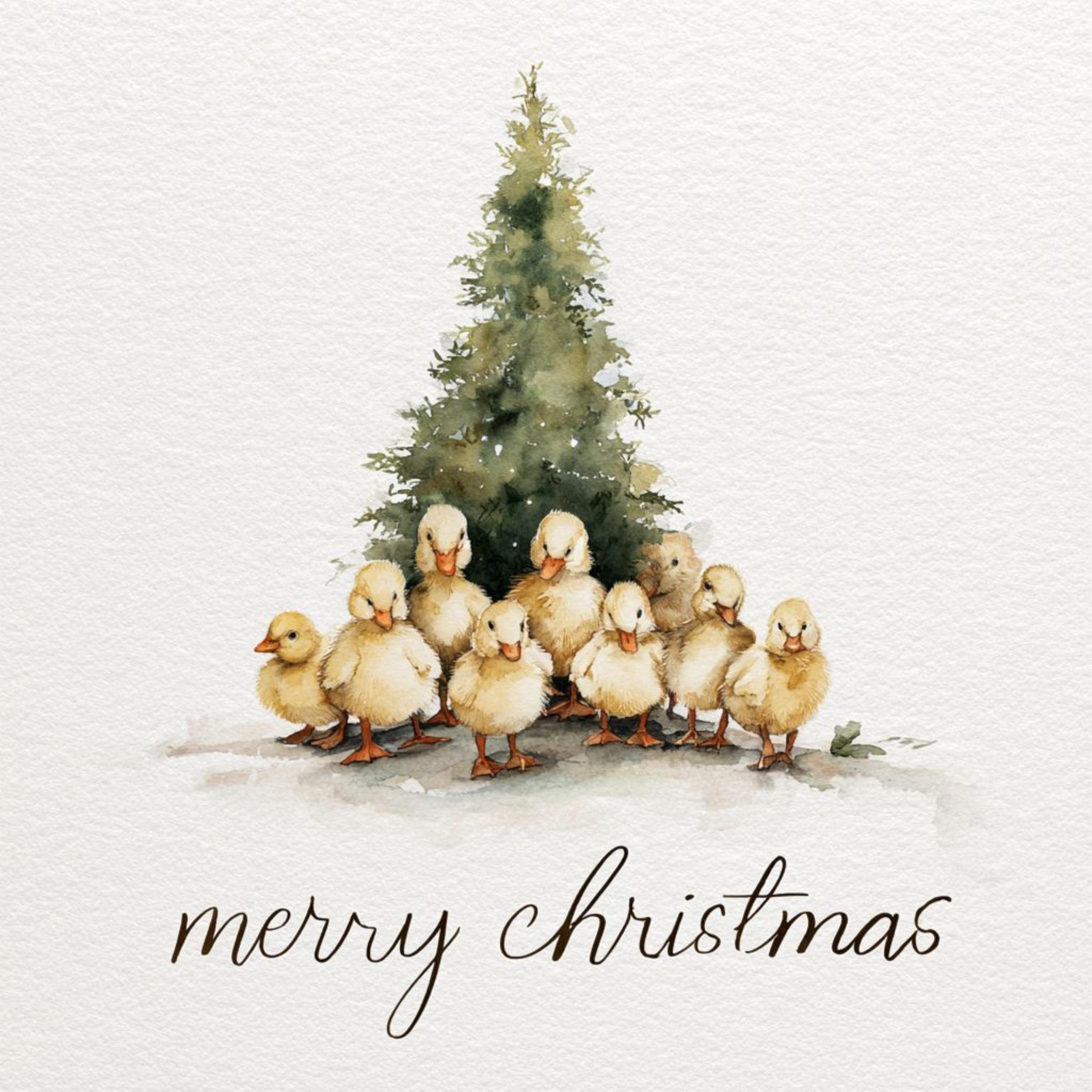12 Christmas Duckling Clipart (JPG) : Whimsical Holiday Art for Card ...