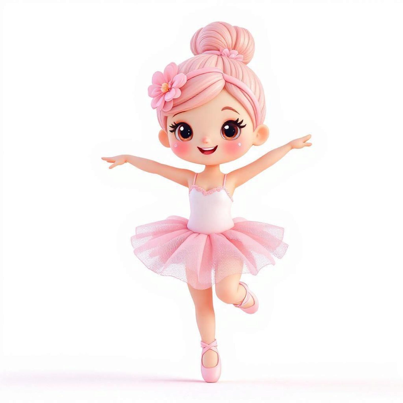 25 Little Ballerina Clipart Bundle - Cute Ballerina PNG & JPG - Pink ...