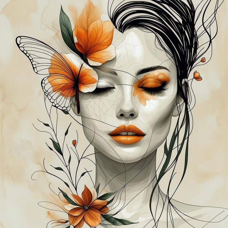 Abstract Women Faces Clipart - Etsy UK