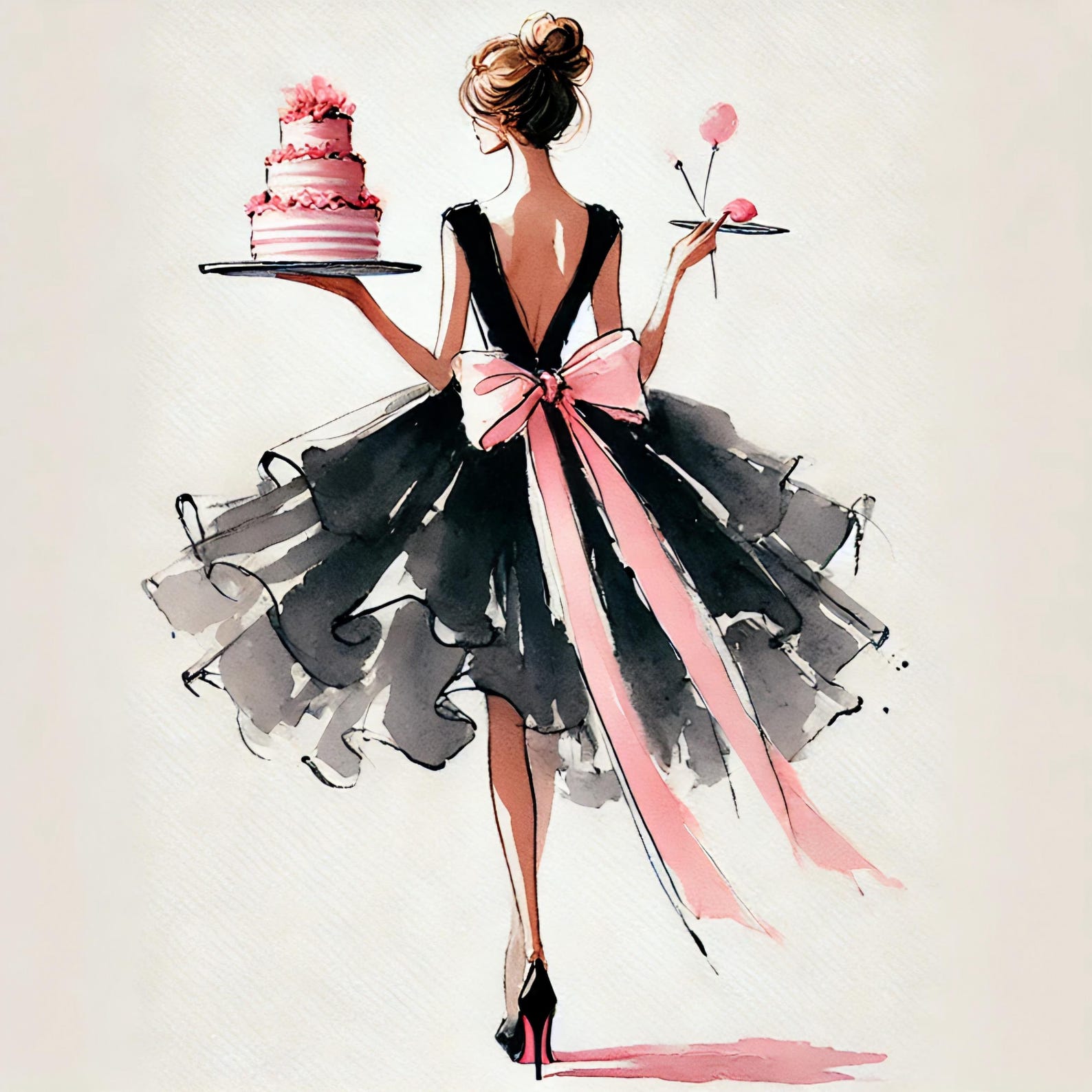 10 Happy Birthday Watercolor Clipart PNG Floral Printable Art for Cards ...