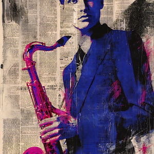 15 Graffiti Music Pop Art Print: Urban Newspaper Collage (digital ...