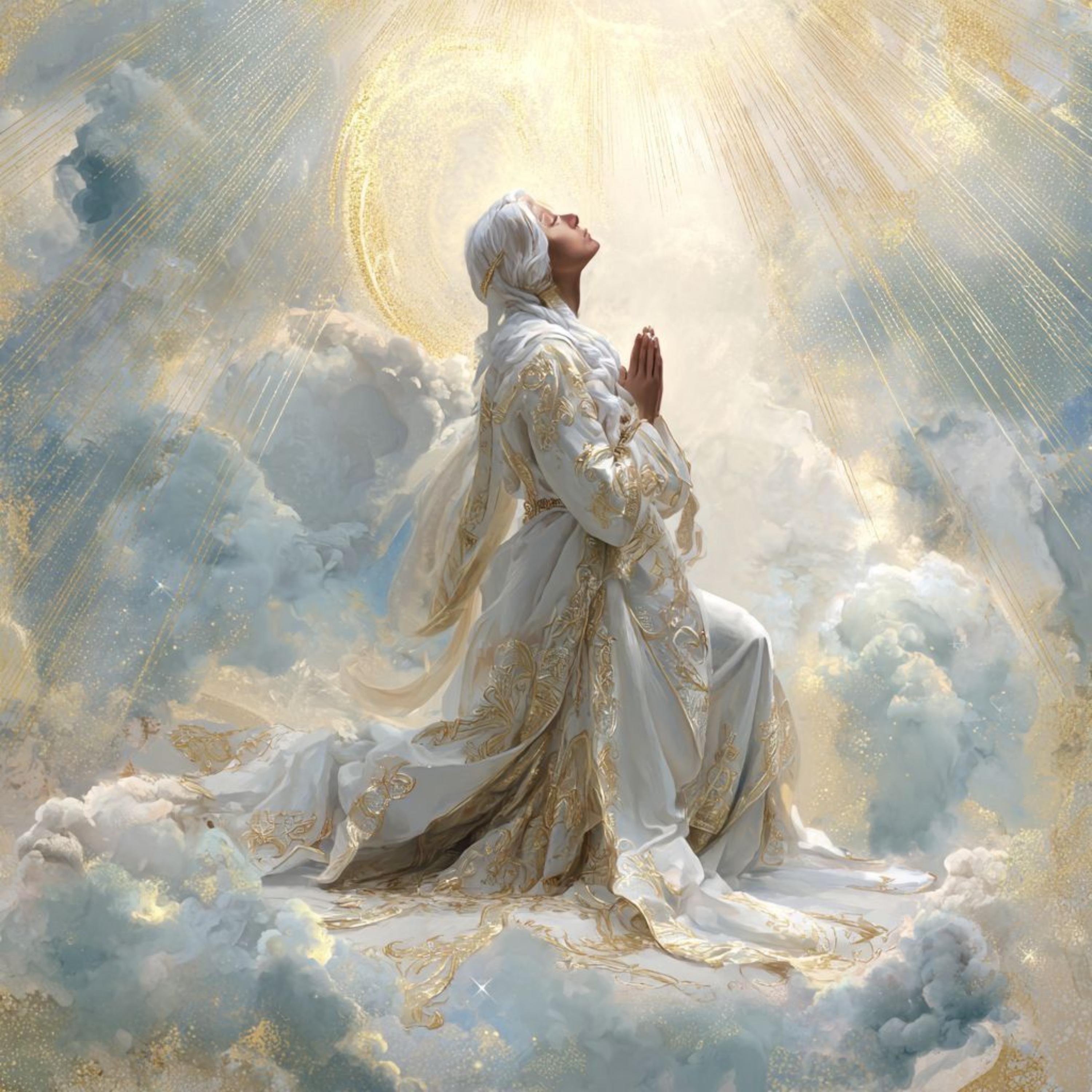 20 Celestial Angel Clipart (JPG) : Divine Praying Guardian Art for ...
