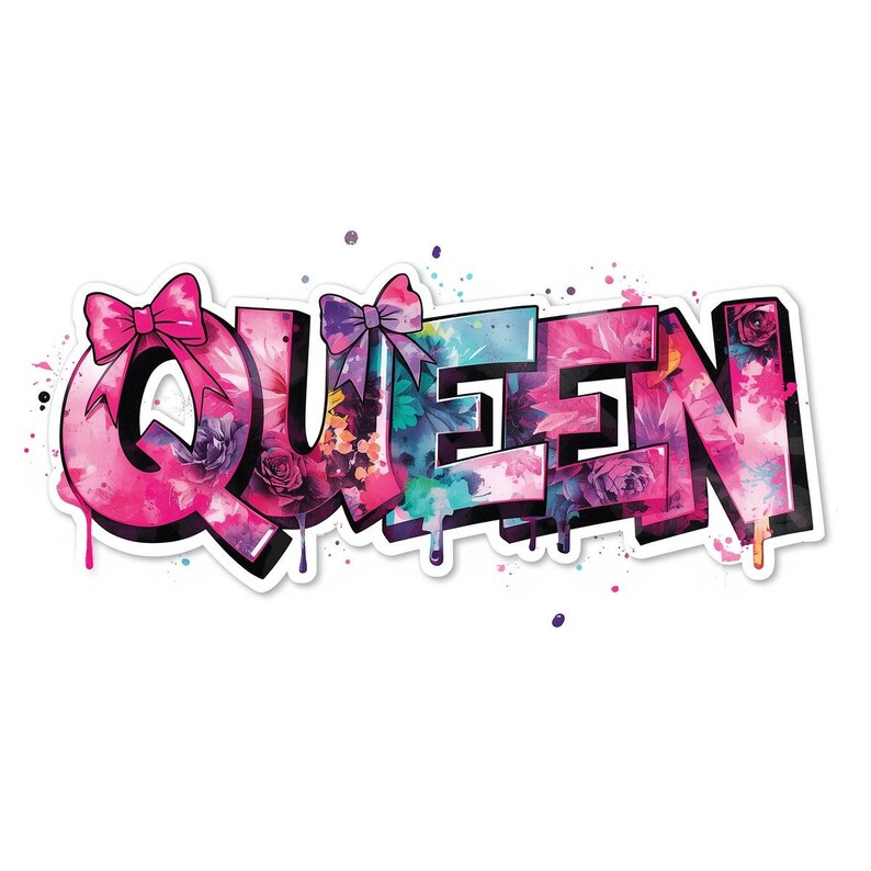 15 Queen Graffiti Clipart: Girl Boss Pink Bow PNG (digital Download) - Etsy