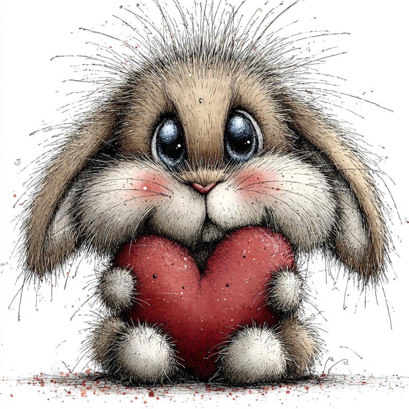35 Valentine Animal Clipart Heart Balloon Graphics Junk Journal Card ...