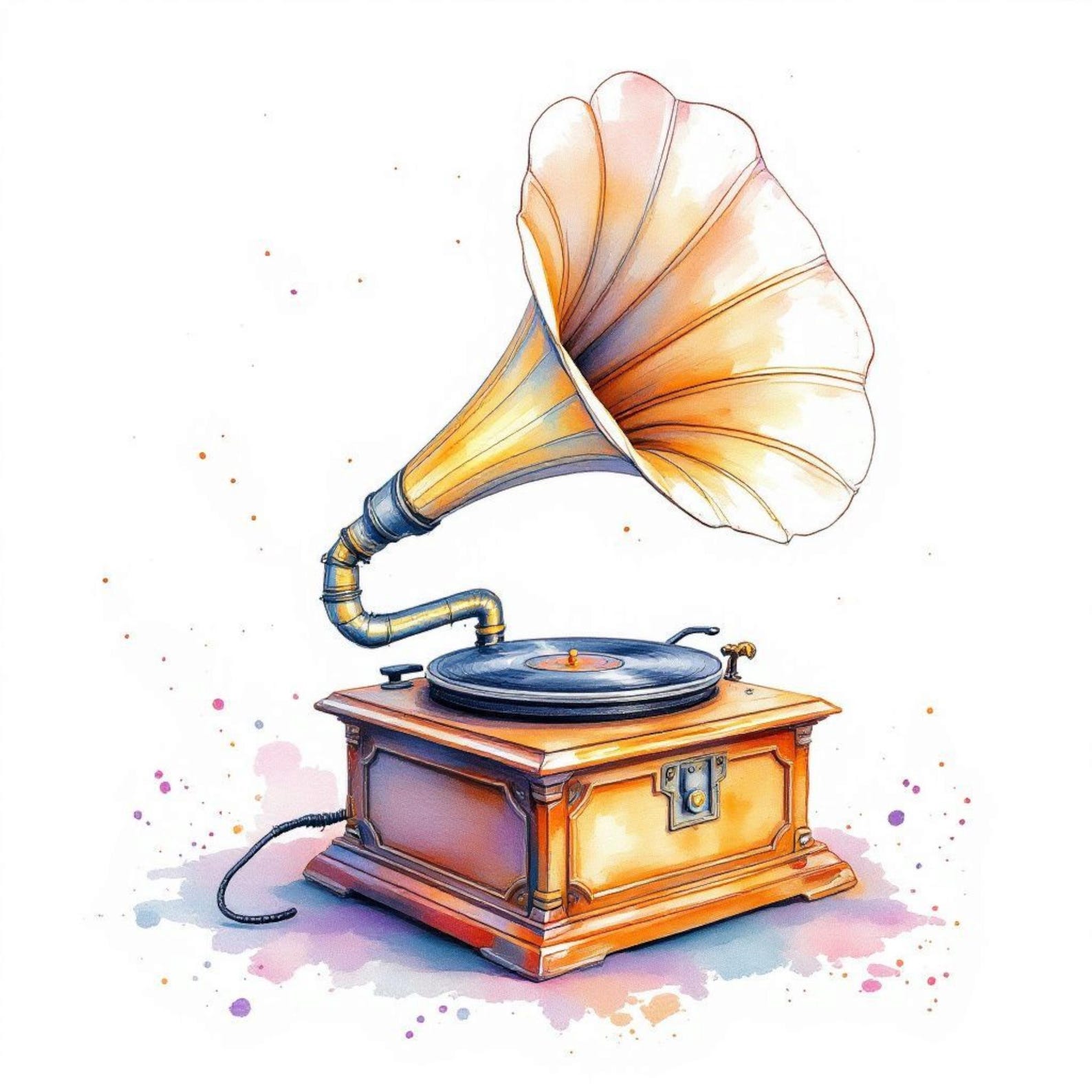 18 Vintage Music Players Clipart - JPG Bundle - Retro Designs for ...
