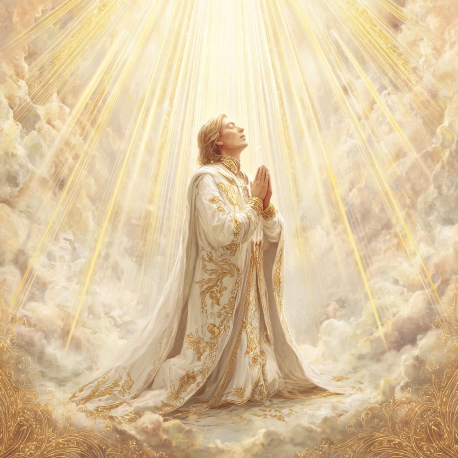 20 Celestial Angel Clipart (JPG) : Divine Praying Guardian Art for ...