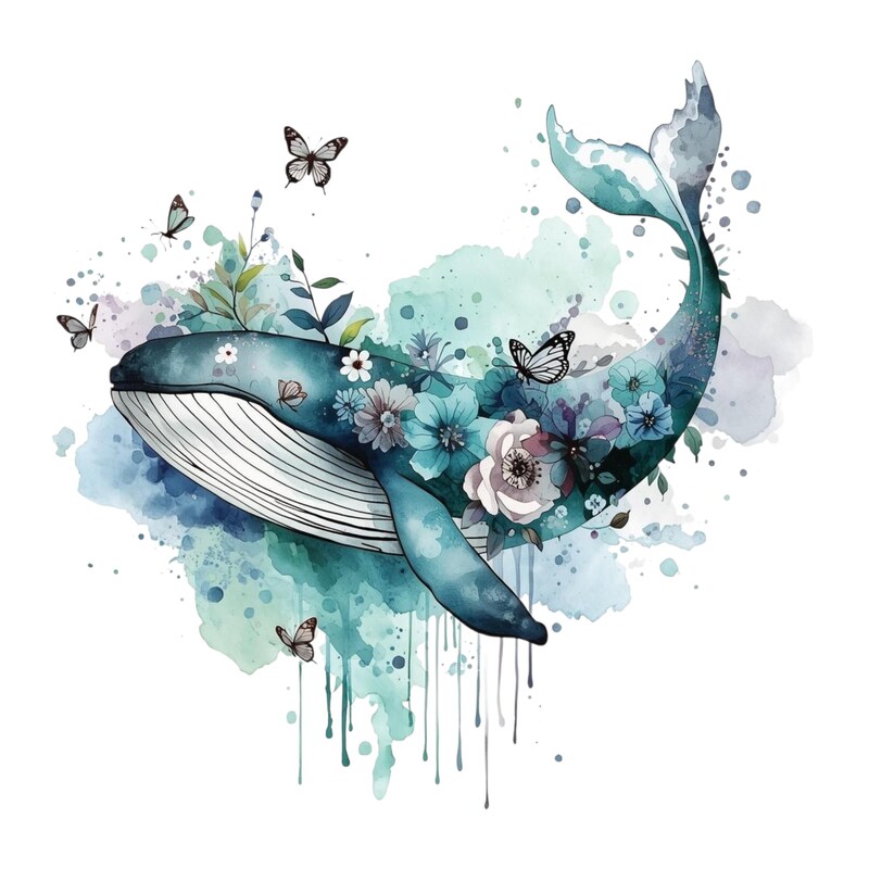 Abstract Whale - Etsy