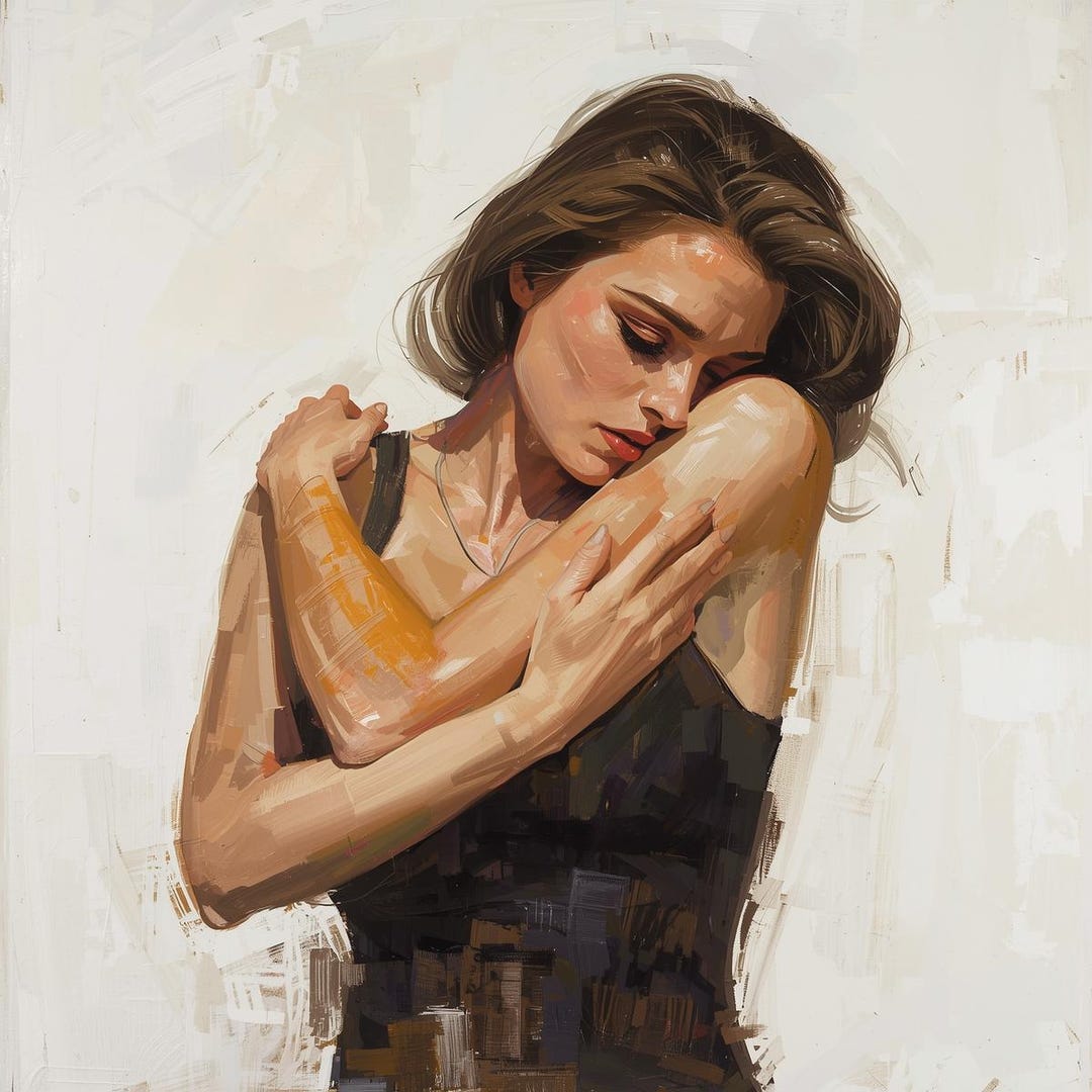 Red Silence Collection – Emotional Woman Portrait Art (digital Download ...