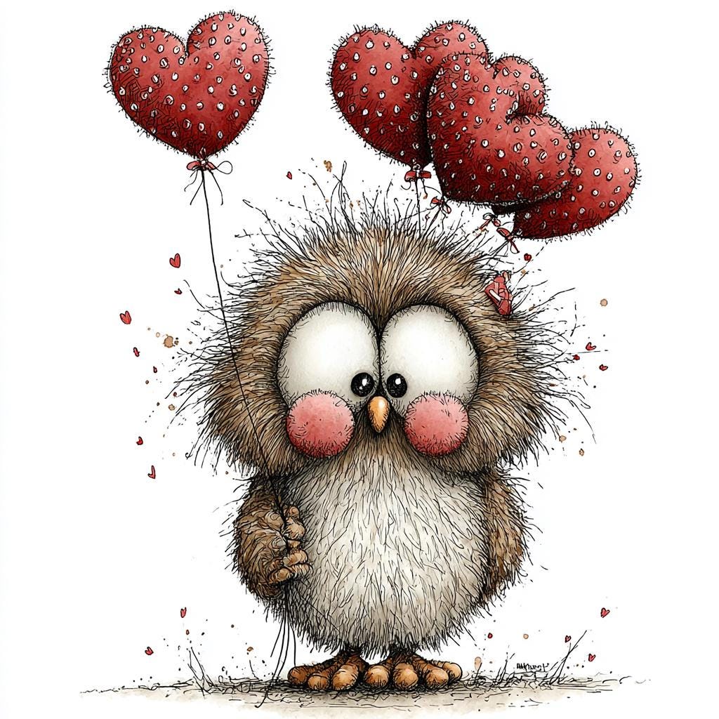 35 Valentine Animal Clipart Heart Balloon Graphics Junk Journal Card ...