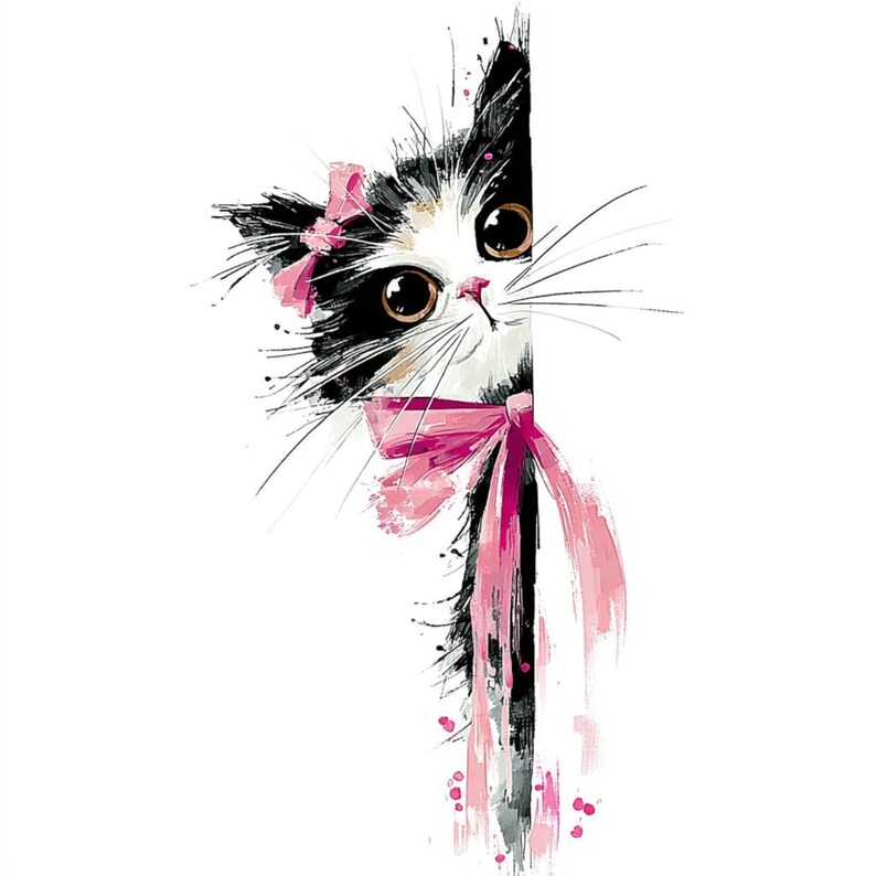 20 Watercolor Pink Leopard Cat Clipart (JPG) : Fashion Safari Cats ...