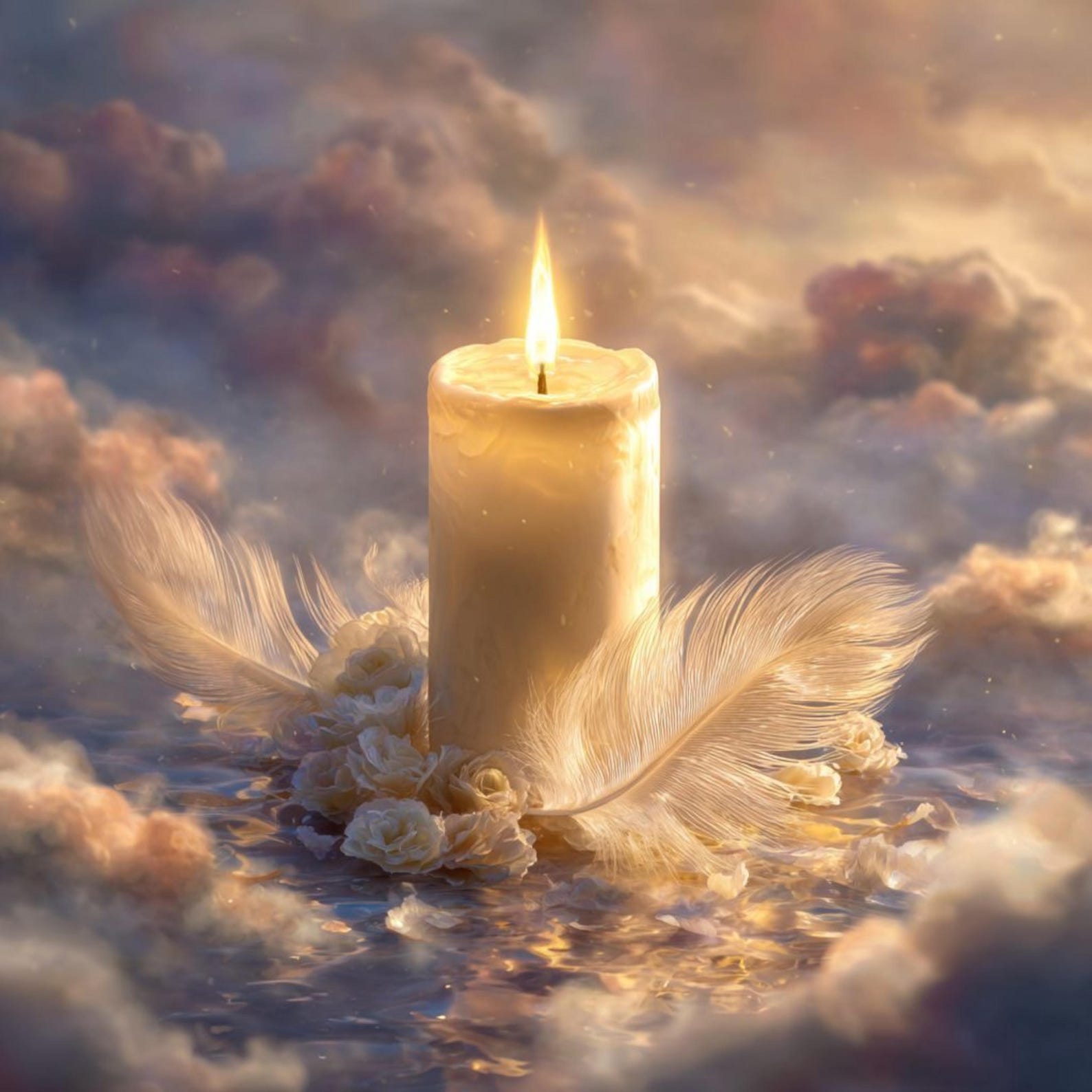12 Guiding Light Clipart (JPG) : Angel Candles ,feathers for Spiritual ...