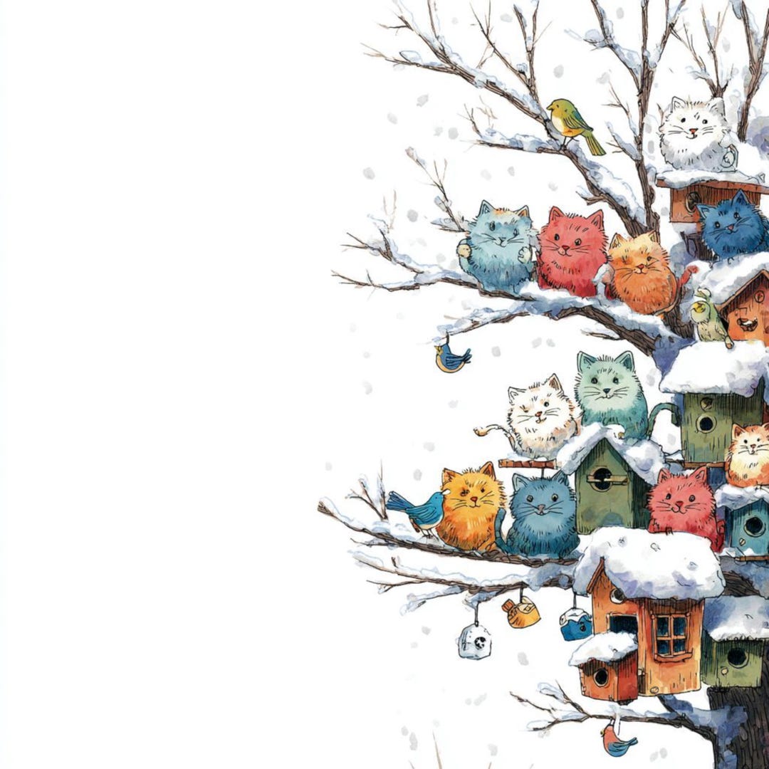 30 Watercolor Whimsical Cat Clipart (JPG) : Colorful Funny Cats for ...