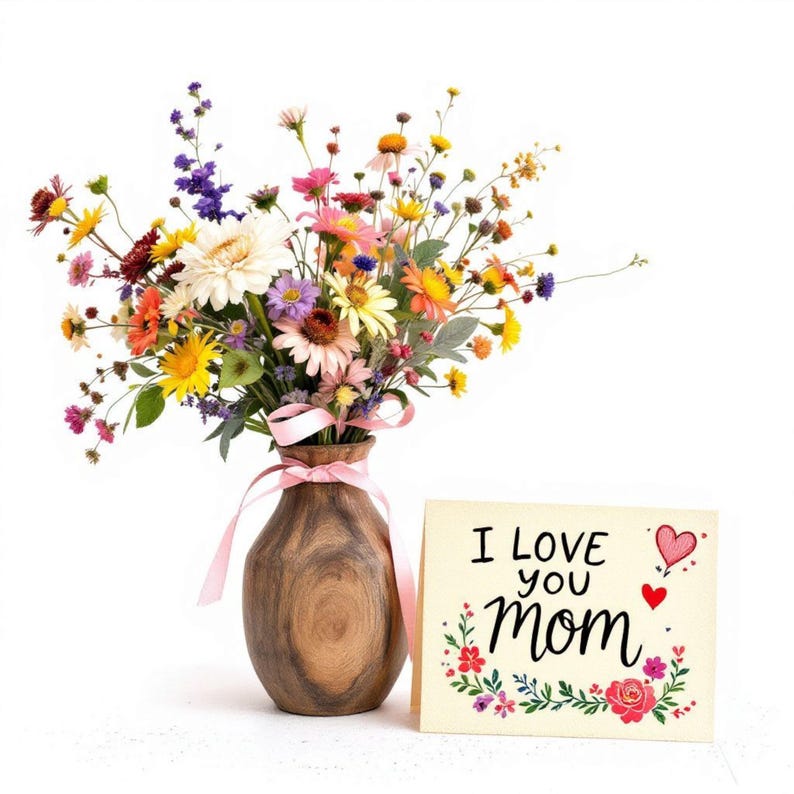 Happy Mothers Day Clipart, 10 Watercolor Mothers Day Flower Clipart ...