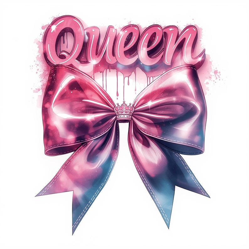 15 Queen Graffiti Clipart: Girl Boss Pink Bow PNG (digital Download ...