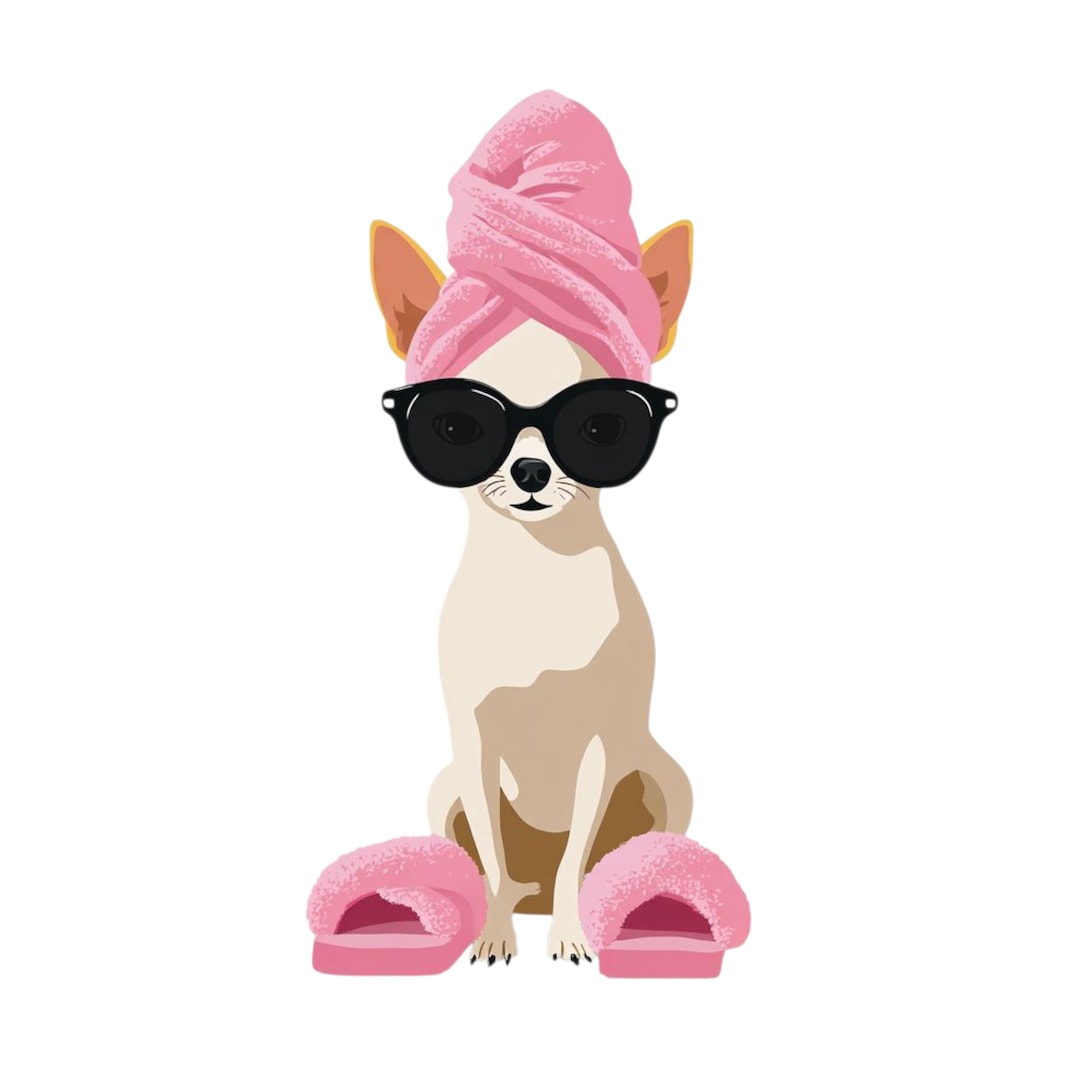 15 Quirky Spa Dogs Clipart (JPG PNG) – Fashion Chihuahua & Funny Pet ...