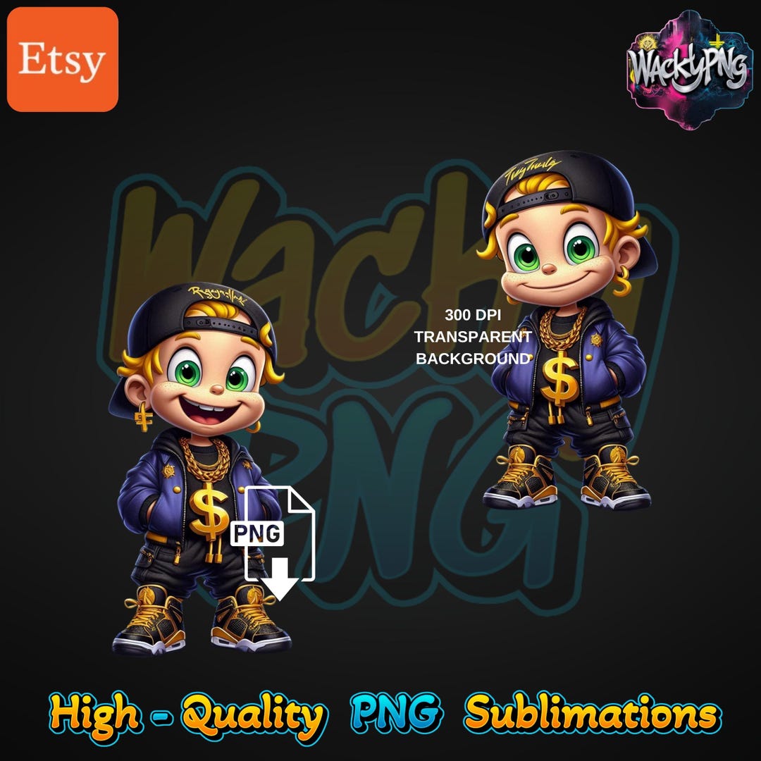 Gangster Kid PNG | Urban Style Kid | Hip-hop Kid PNG | Urban Trap ...