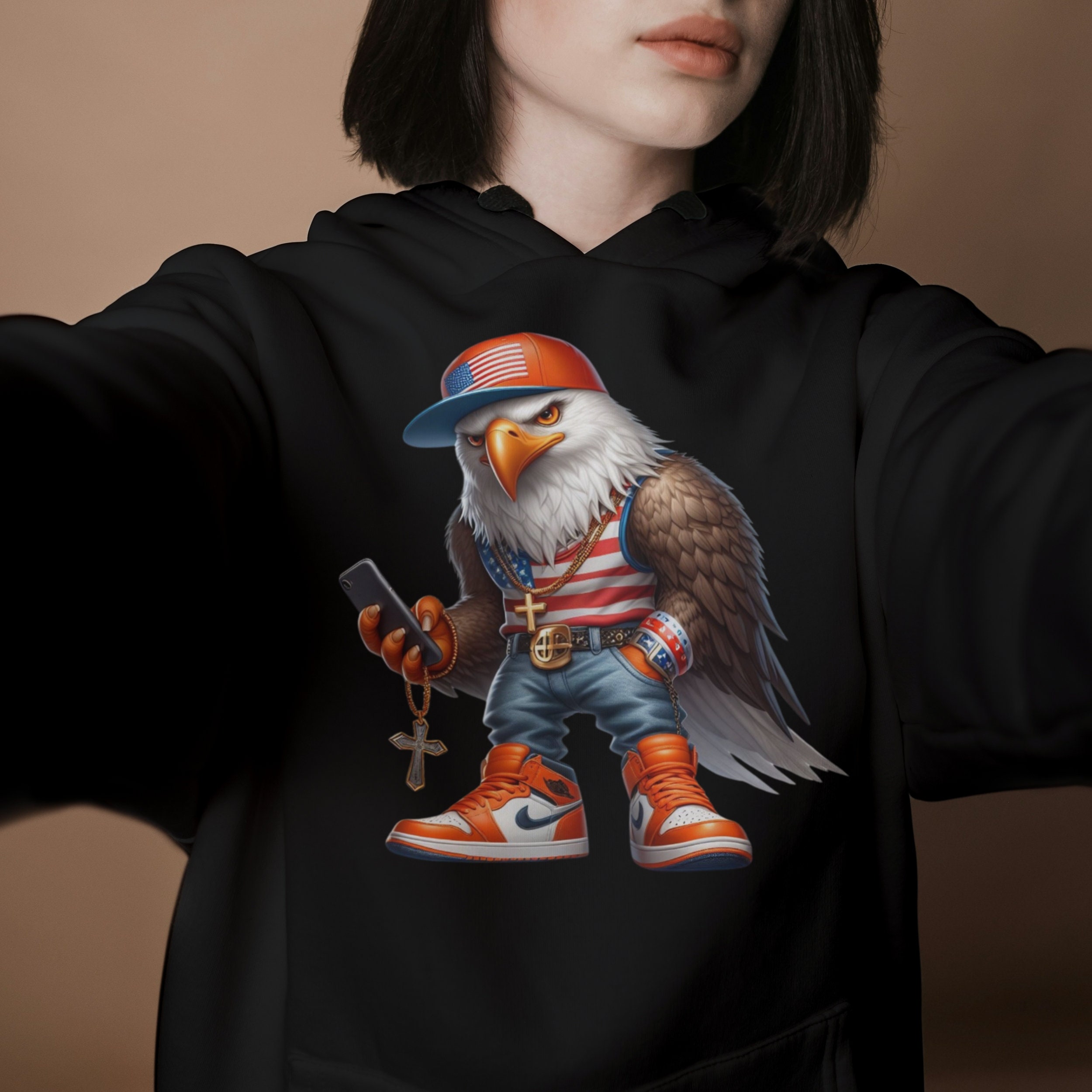 Gangster Bald Eagle Urban Eagle Urban Trap Designs Wacky Fan Art ...