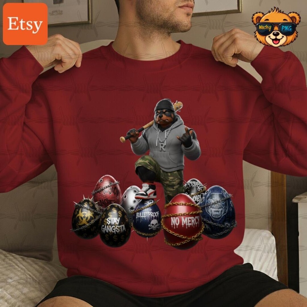 Gangster Rottweiler PNG With Easter Graffiti Eggs – Urban Trap ...