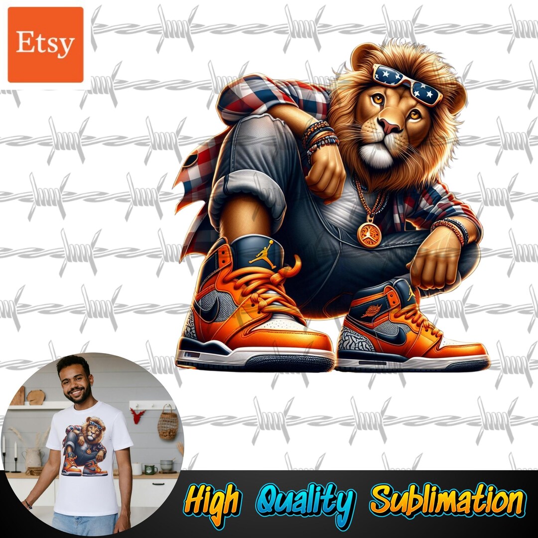 Gangster Lion Urban King Lion Urban Trap Designs Wacky Fan Art Instant ...