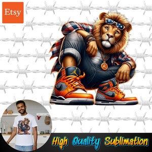 Gangster Lion Urban King Lion Urban Trap Designs Wacky Fan Art Instant ...