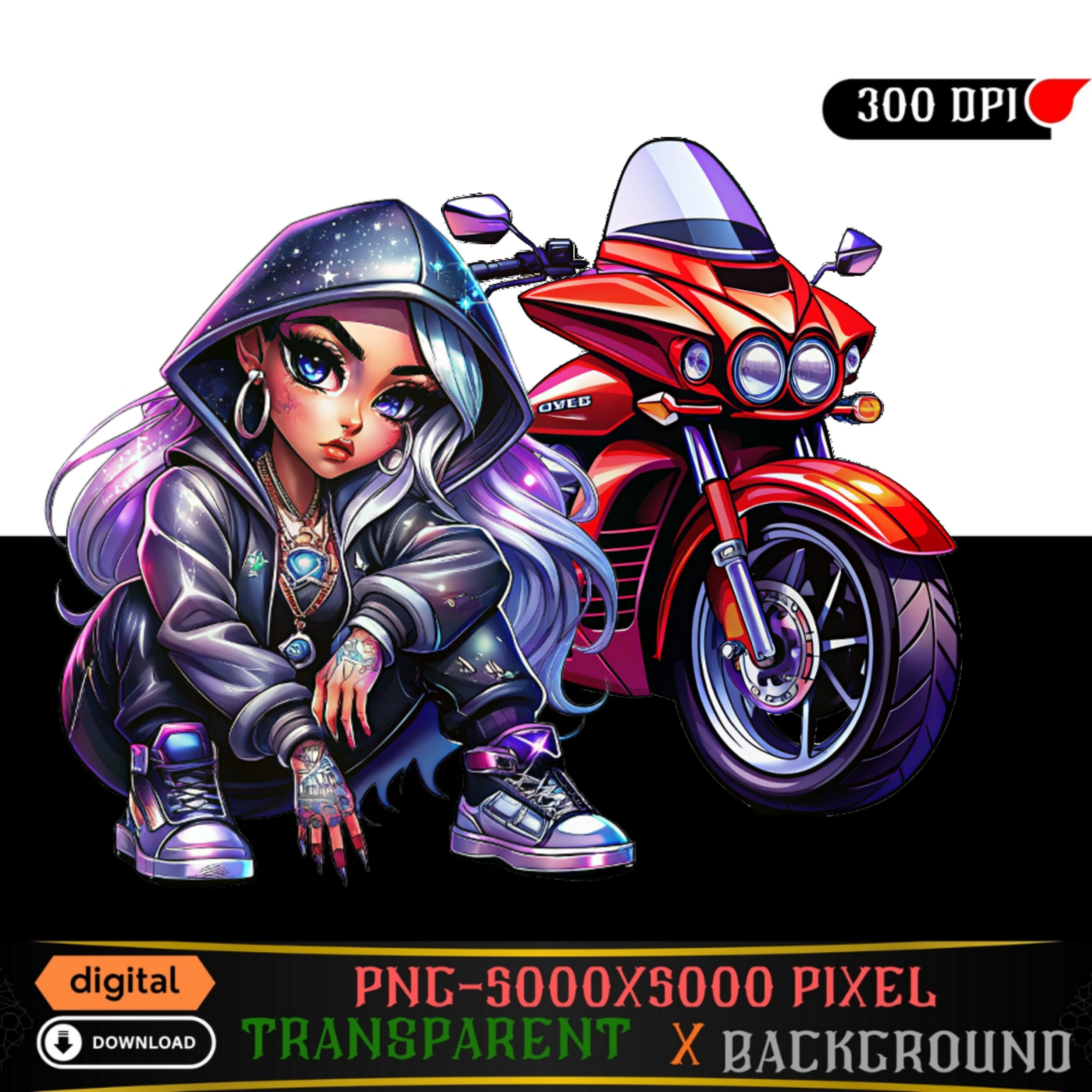 Gangster Biker Girl Urban Girl Designs Biker Trap Designs Wacky Fan Art ...