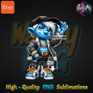 Urban Gangster Boy Smurf PNG | Urban Trap Designs | Wacky Fan Art ...