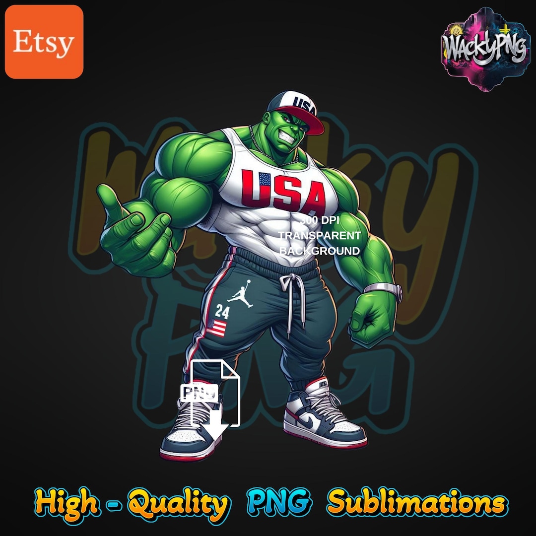 Urban Gangsta Hulk - Bold Streetwear Aesthetic Digital Designs for ...