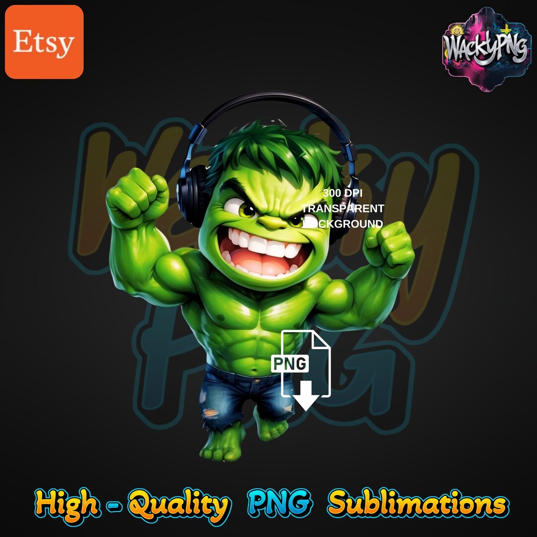 Urban Tiny Hulk | Tiny Hulk Designs | Fantasy Fan Art | Instant Digital ...